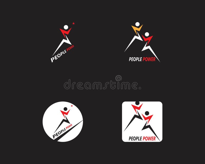 People Power Logo Vector Template Vector Illustration Stock Vector ...