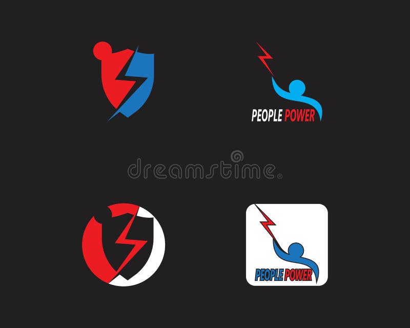 People Power Logo Vector Template Vector Illustration Stock Vector ...