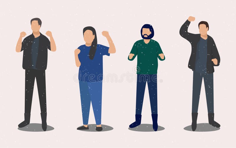 People Power Pose Design Illustration Stock Vector - Illustration of ...
