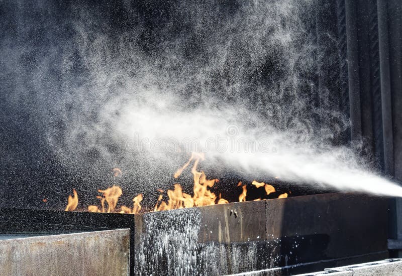 People are Practicing Fire Extinguishers with Water Stock Image - Image ...