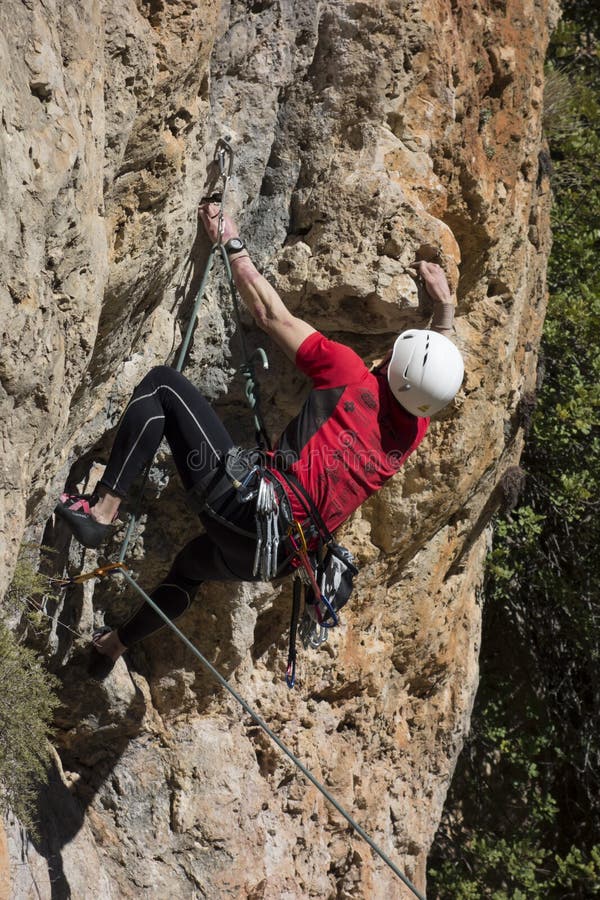 People Practicing Mountain Climbing Outdoors Editorial Image - Image of ...