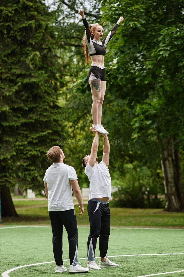 People Practicing Tricks at Training Stock Photo - Image of game ...