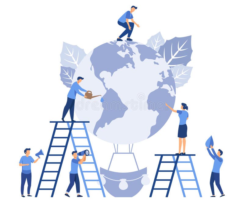 People are Preparing for the Day of the Environment, Save the Planet, a ...