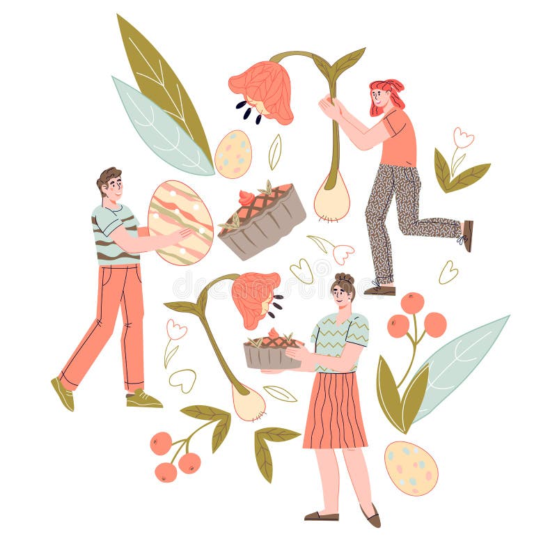 Spring Dinner Icons Set Cartoon . Family Table Stock Illustration ...