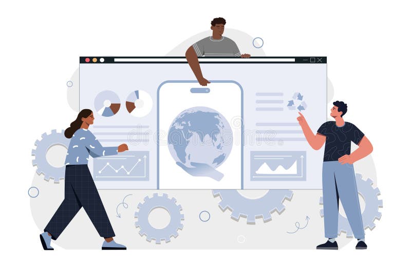 People with Presentation Vector Concept Stock Vector - Illustration of ...