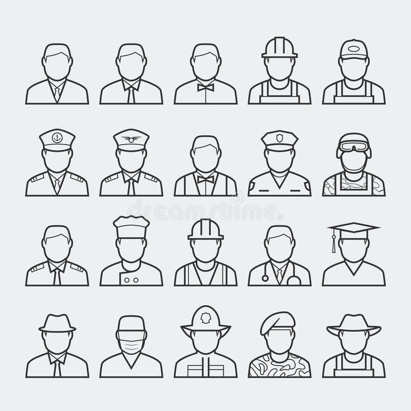 People Icon: Occupations Set 2 Stock Vector - Illustration of call ... People Icon: Occupations Set 2 Stock Vector - Illustration of call ...