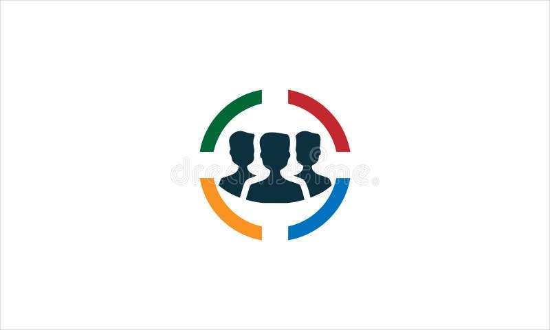 People Profile Group Icon Logo Design Illustration Stock Vector ...