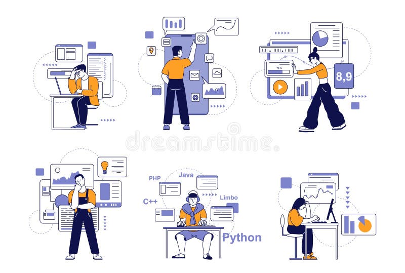 Software Engineer Java Cartoon Stock Illustrations – 164 Software ...
