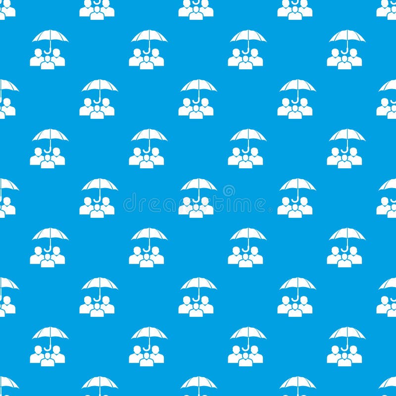 People Protection Pattern Vector Seamless Blue Stock Vector ...