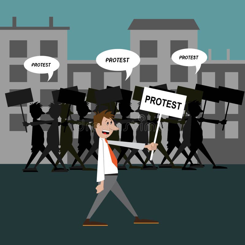 People Protest Illustration Stock Vector - Illustration of ...