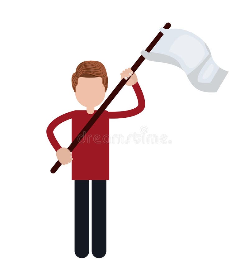 People Protesting with Signs and Notices Isolated Icon Design Stock ...