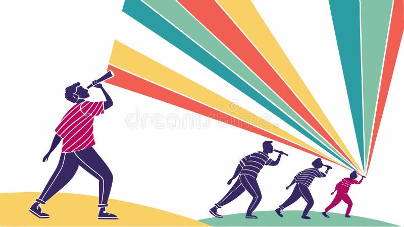 People Pulling Dynamic Ribbons, Teamwork and Collaborative Effort ...