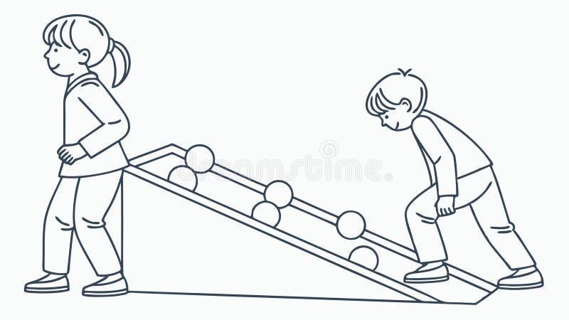 People Pushing Uphill, Perseverance and Hard Work, Vector Design ...