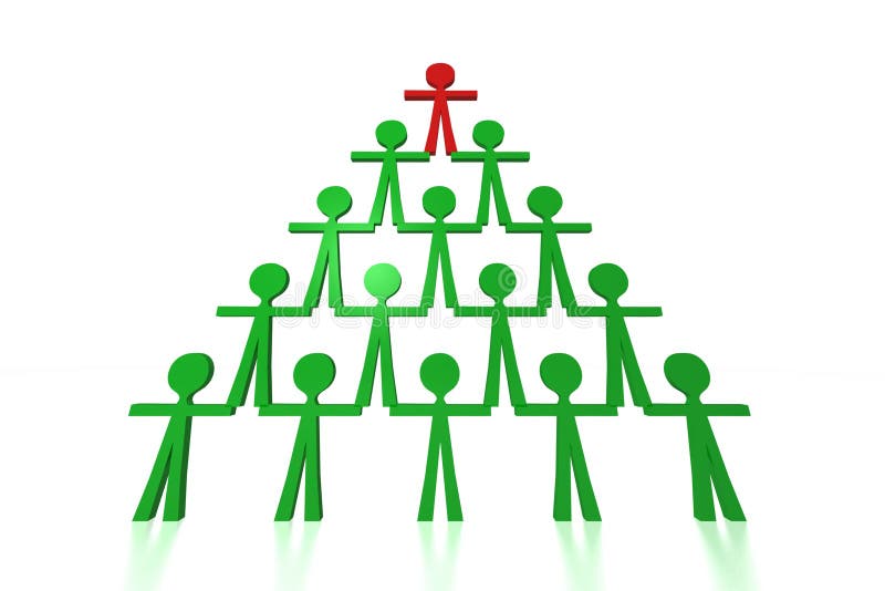 People Pyramid - Team Support Stock Illustration - Illustration of ...