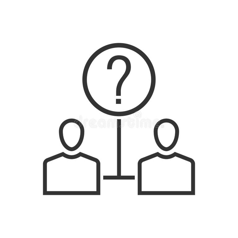 People Question Icon stock illustration. Illustration of symbol - 391296566