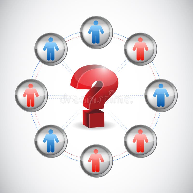 People Question Mark Diagram Concept Illustration Stock Illustration ...