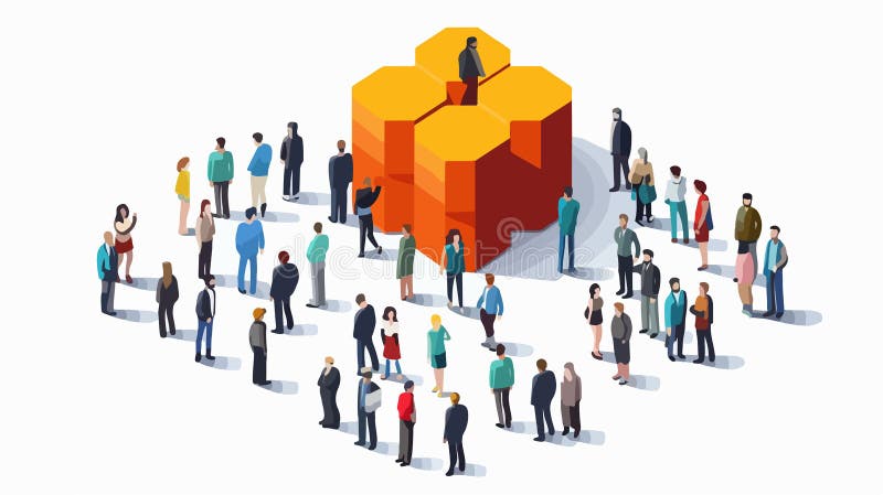 People and Question Mark in Hexagon Vector Icon Design with Clear and ...