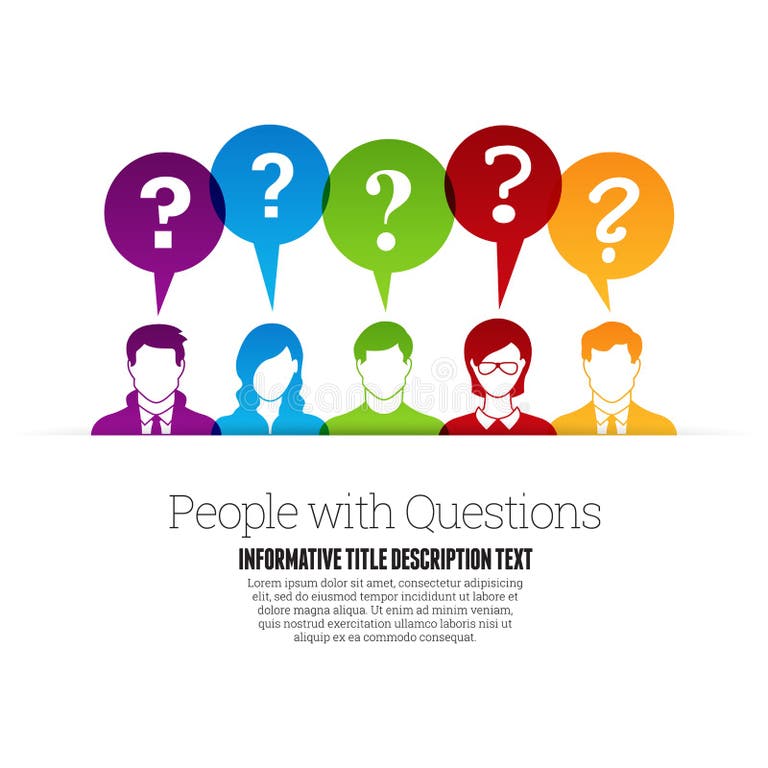 People with Questions stock vector. Illustration of symbol - 54058047