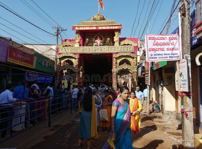 The Marikamba Temple in Sirsi, Karnataka, India, is a Hindu Temple ...