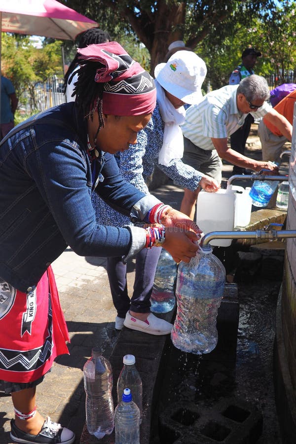 6 May 2018, Cape Town, South Africa : People Queue for Water in Cape ...