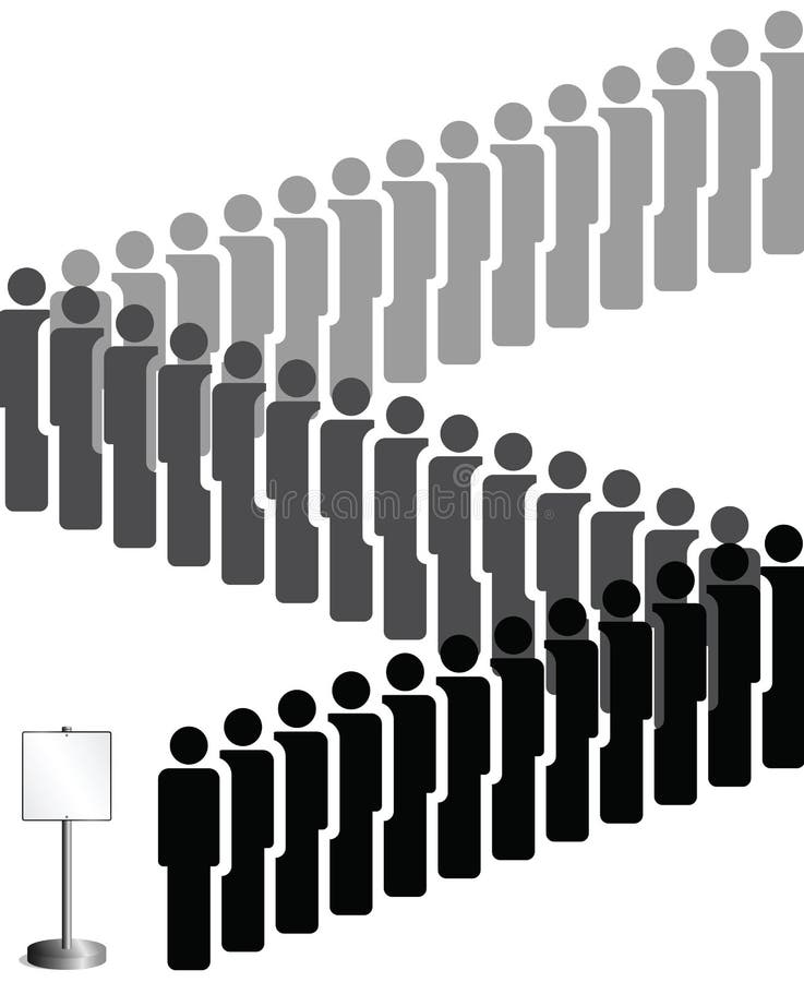 People queuing stock vector. Illustration of persons - 16709613