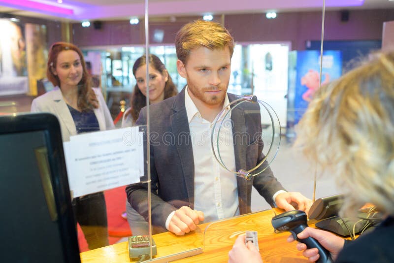 People queuing for ticket stock image. Image of cutouts - 202176149