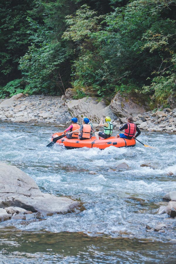 People Rafting at Mountain River Editorial Photo - Image of young ...