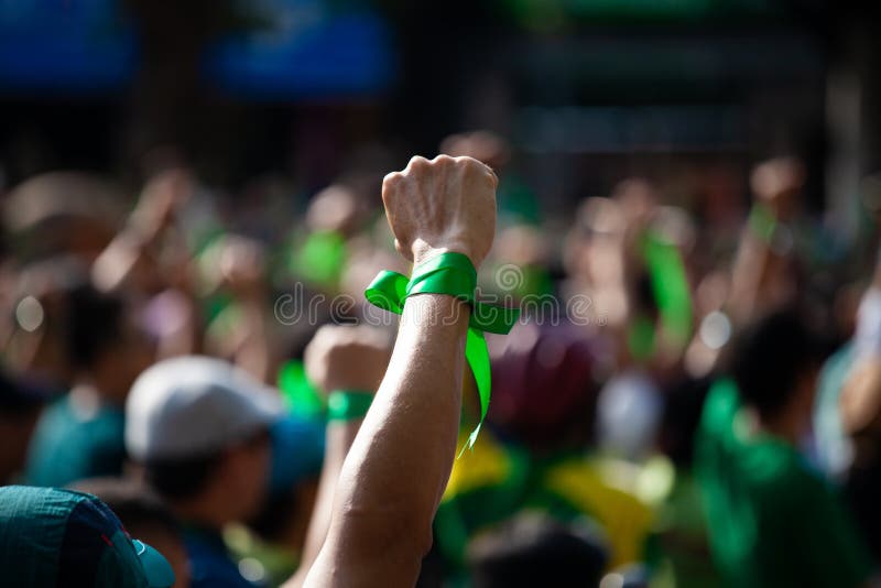 People Raised Hand Air Fighting for Protest Stock Image - Image of ...