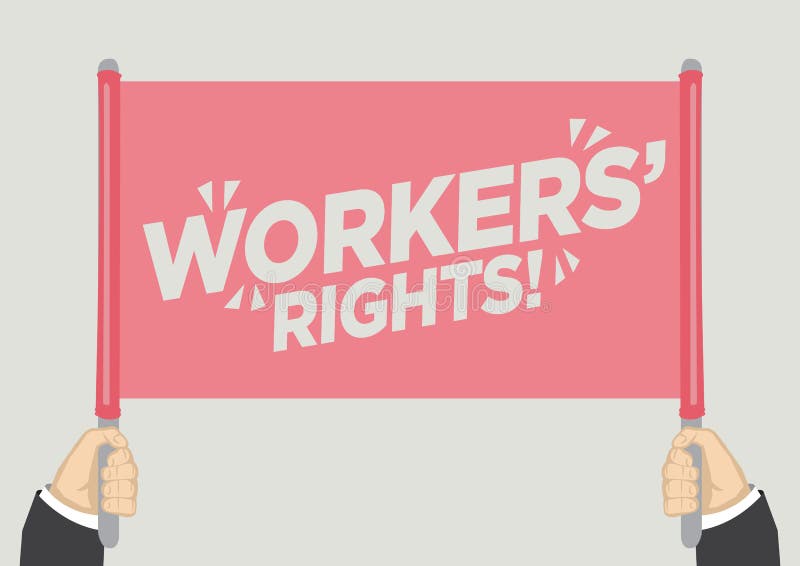 Workers rights poster stock vector. Illustration of protest - 32291500