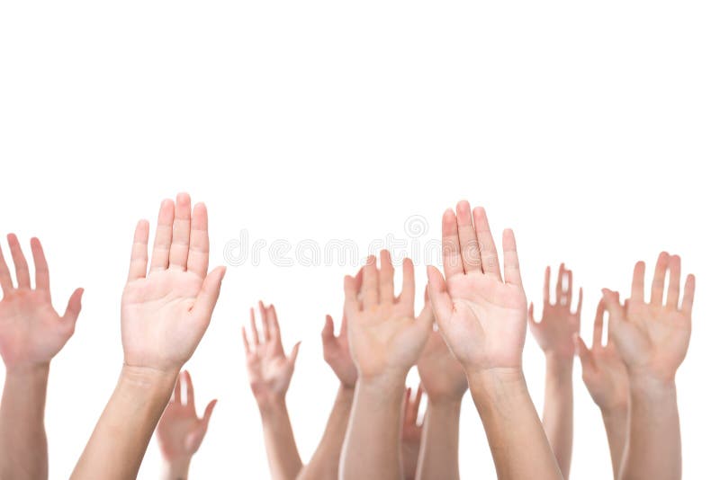 People raising hands stock image. Image of unity, human - 99509373