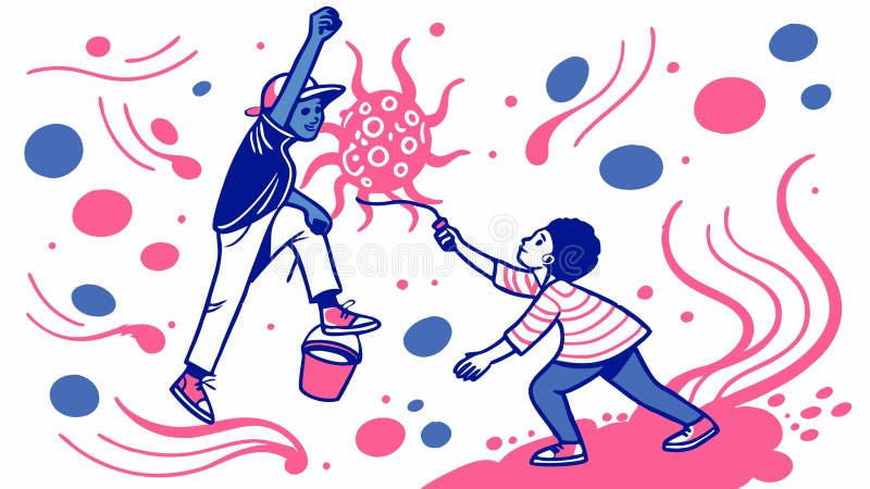 People Reaching for Sun in Abstract Dynamic Geometric Vector, Vector ...