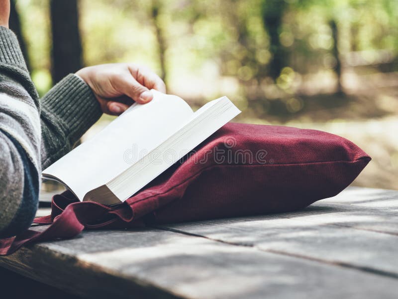 People Reading Book in Park Leisure Activity Outdoor Stock Image ...
