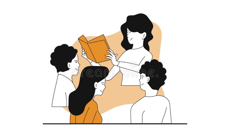 People Reading Book Vector Concept Illustration. Student Education and ...