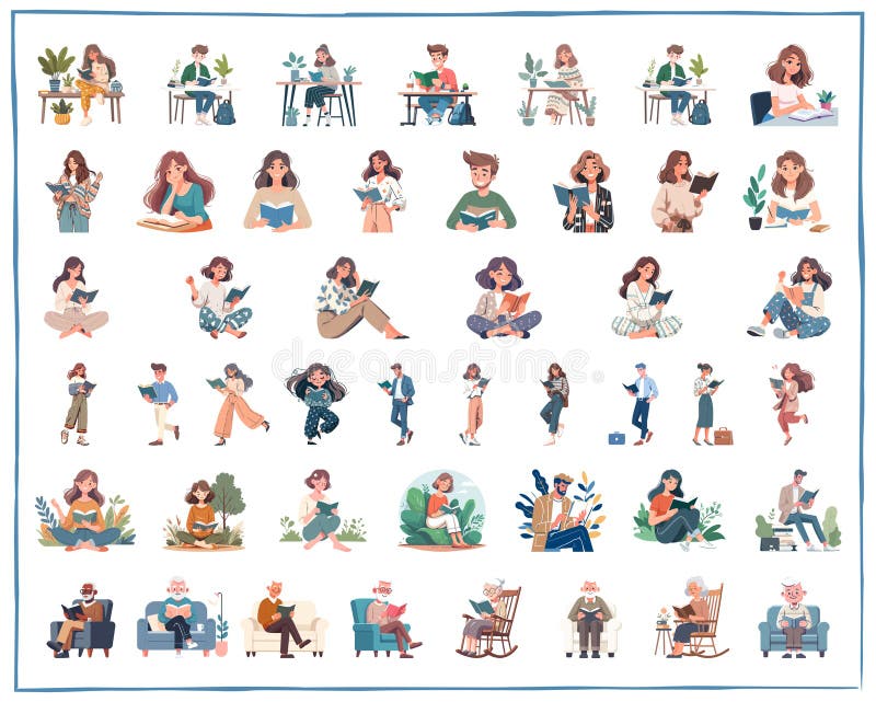 Student Reading Groups Stock Illustrations – 15 Student Reading Groups ...