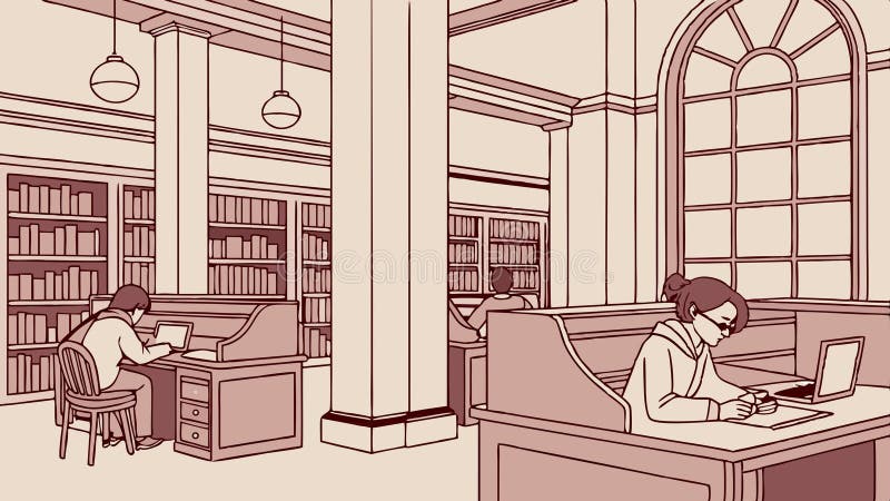 People Reading in a Library, Quiet Study Atmosphere, Knowledge and ...