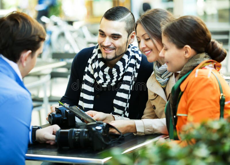 People reading map at cafe stock image. Image of leisure - 63896211