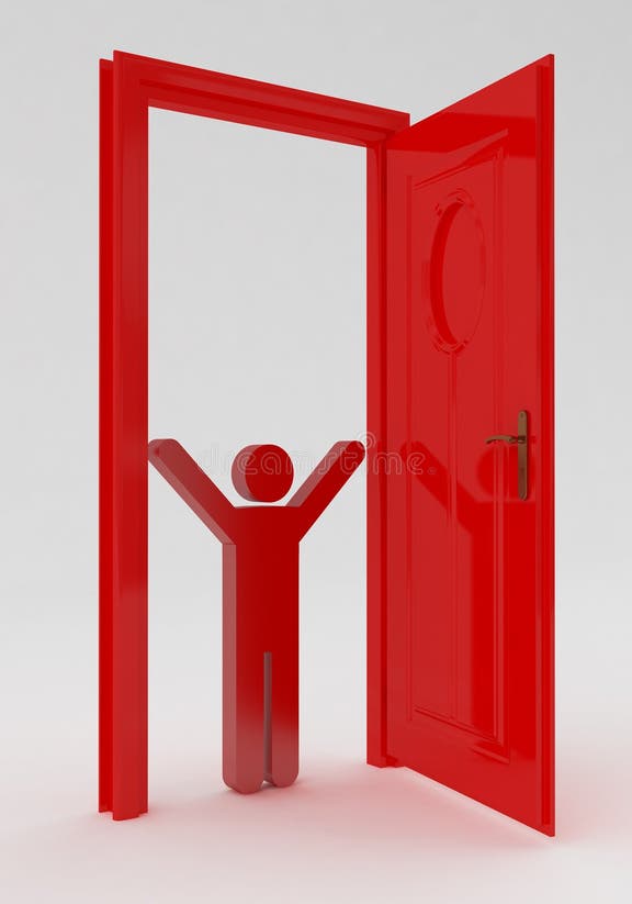 Cartoon Stick Open Door Stock Illustrations – 182 Cartoon Stick Open ...