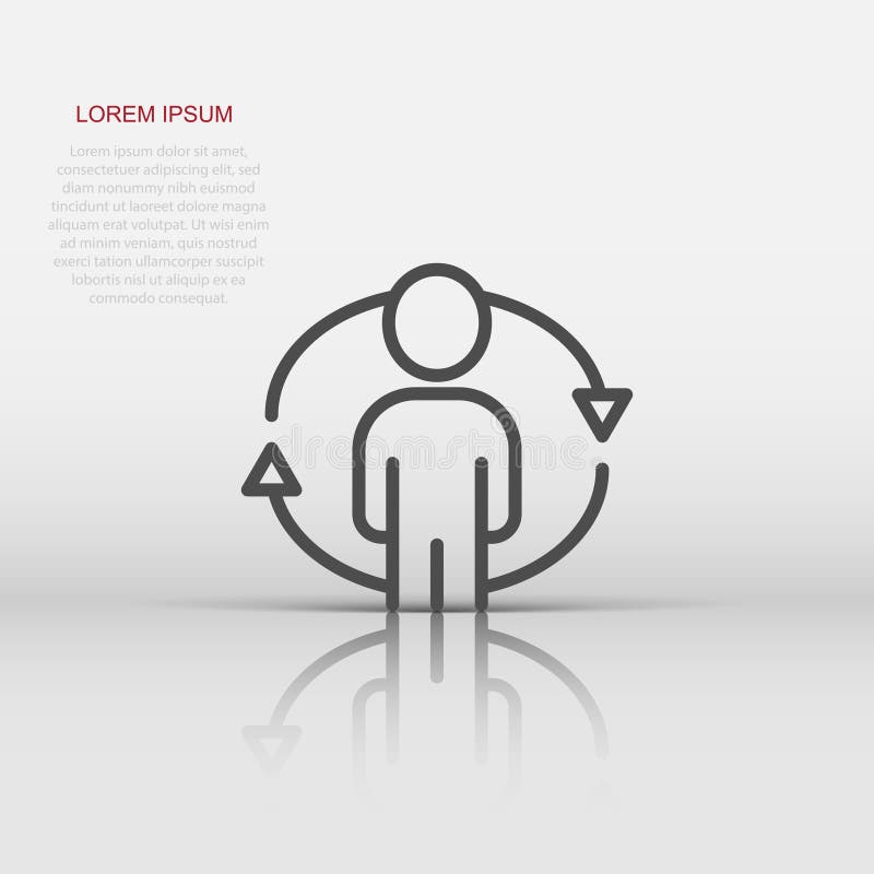 People Referral Icon in Flat Style. Business Communication Vector ...