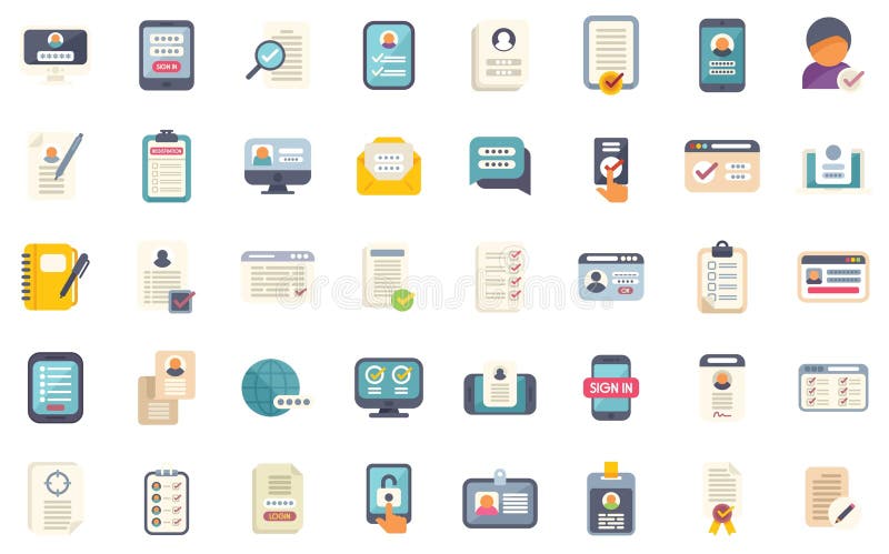 People Registering Online Using Laptop Computer Smartphone and Tablet ...