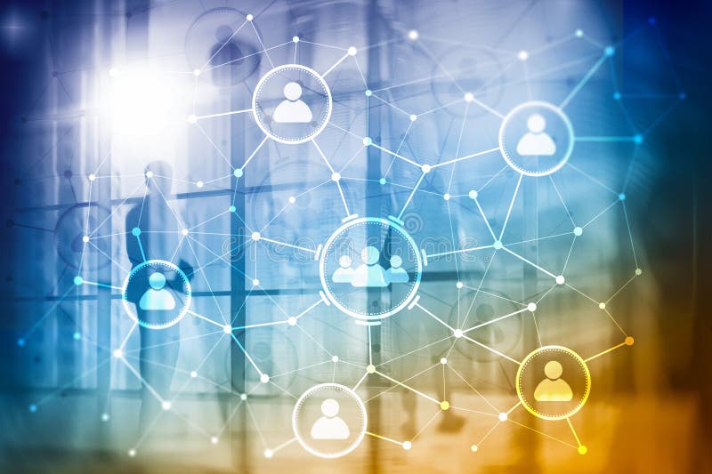 People Relation and Organization Structure. Social Media Stock Photo ...