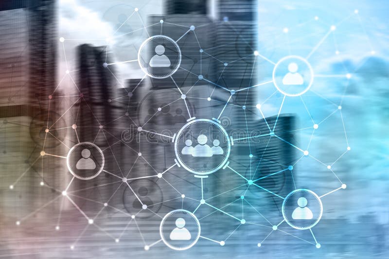 People Relation and Organization Structure. Social Media Stock Image ...