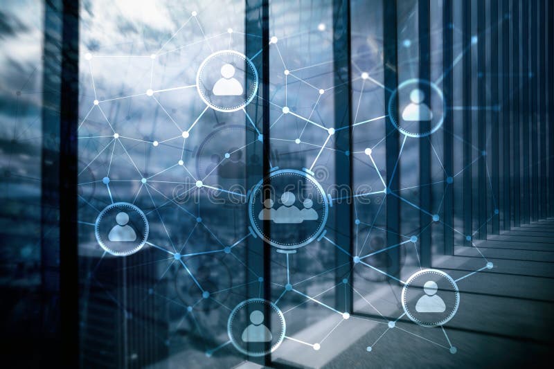 People Relation and Organization Structure. Social Media Stock Image ...