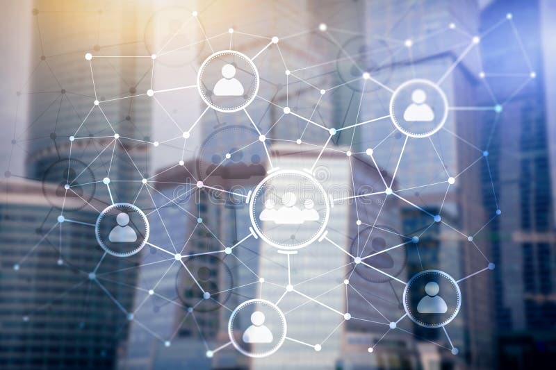 People Relation and Organization Structure. Social Media Stock Image ...