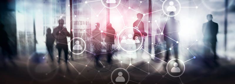 People Relation and Organization Structure. Social Media Stock Photo ...