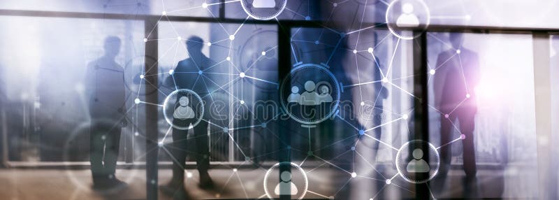 People Relation and Organization Structure. Social Media Stock Photo ...