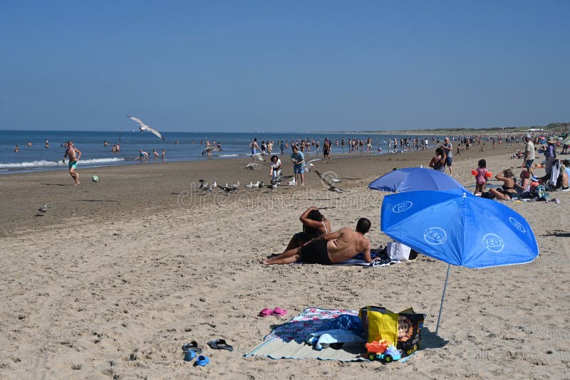 People Relax on the Beach in the Hague Editorial Photo - Image of relax ...