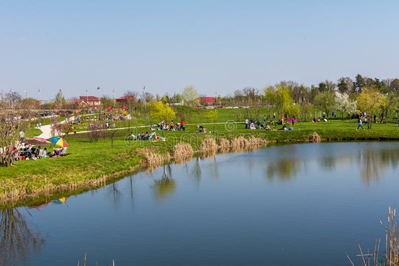 People Relaxing in a Park on a Sunny Spring Day Editorial Stock Image ...
