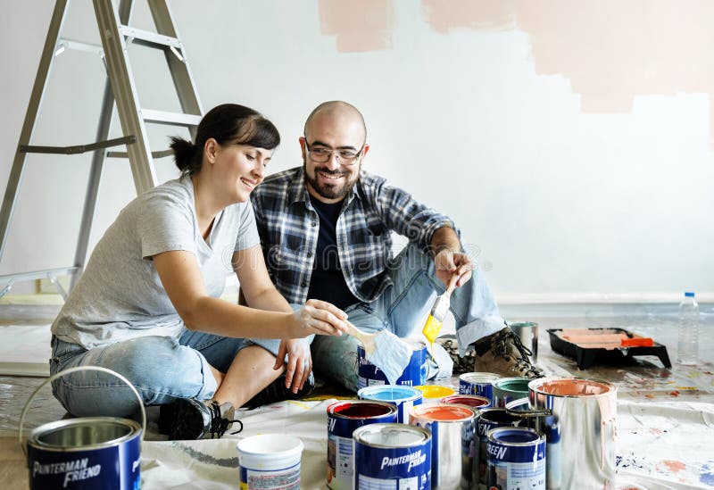 People Renovating the House DIY Concept Stock Photo - Image of english ...