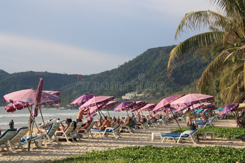 People Rest at the Tropical Beach Editorial Image - Image of ...
