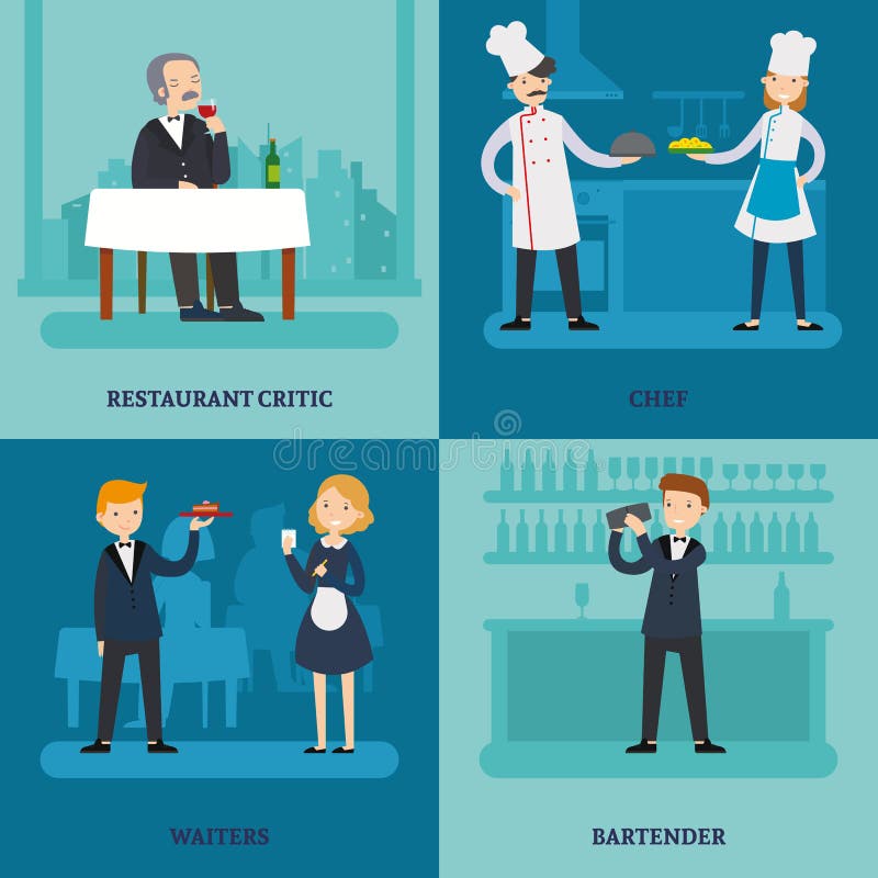 Restaurant Workers Icons Stock Illustrations – 48 Restaurant Workers ...